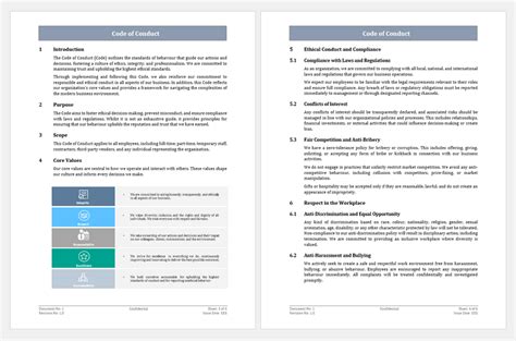Code Of Conduct Template Itsm Docs Itsm Documents And Templates