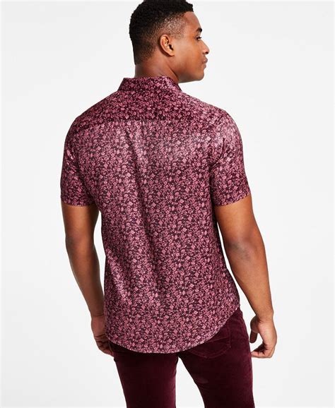 I N C International Concepts Mens James Regular Fit Floral Ditsy