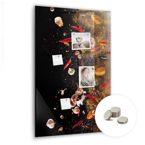 Dekoracyjna Tablica Magnetyczna Wzór Wybuch smaków 60x90 magnesy