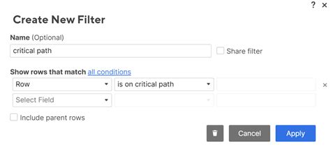Other Options For Viewing Critical Path — Smartsheet Community