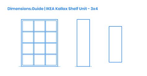 Ikea Kallax Shelf Unit 3x4 Dimensions And Drawings