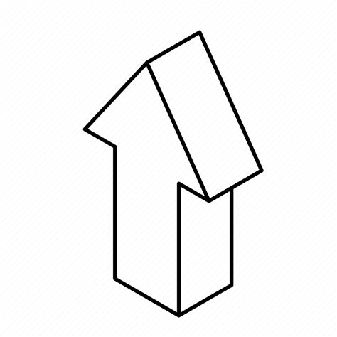 3d Arrow Arrows Direction Isometric Navigation Pointer Up Icon