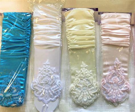 Fingerless Satin Gloves Pink White Ivory Turquoise Fuschia Elegantly