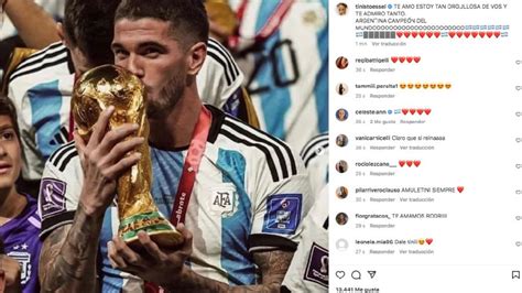 El romántico mensaje de Tini Stoessel a Rodrigo De Paul tras la