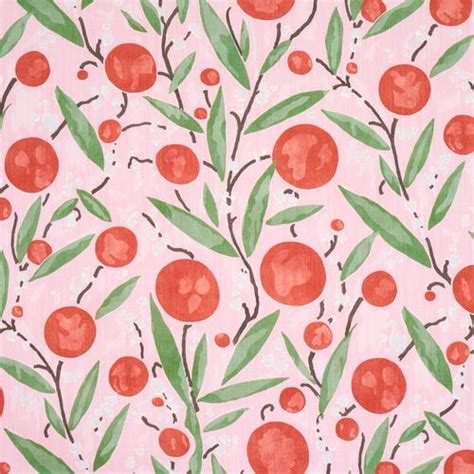 Schumacher Mirabelle Cherry And Blush Fabric Decoratorsbest