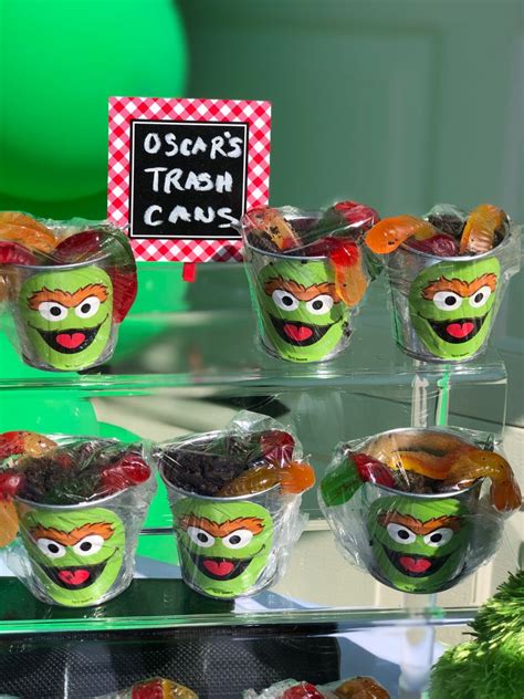 Oscar The Grouch Sweets Sesame Street Birthday Party Elmo Birthday