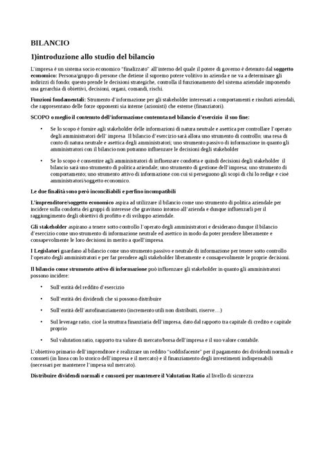 Bilancio Libro Più Appunti Lezioni Sabrina Pucci Docsity
