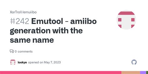 Emutool Amiibo Generation With The Same Name · Issue 242 · Xortroll