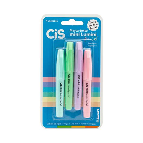 Marca Texto Pastel Mini Lumini Cores CiS