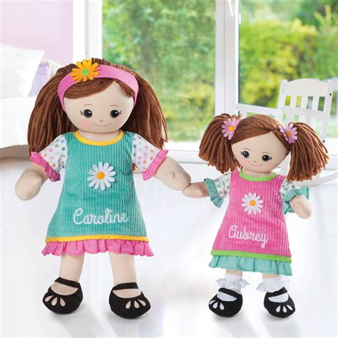 Big And Little Sister Brunette Personalized Doll Set Lifetoyz