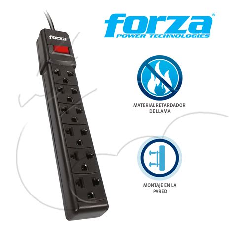 Regleta Forza Ps 001b 6 Puertos Interruptor