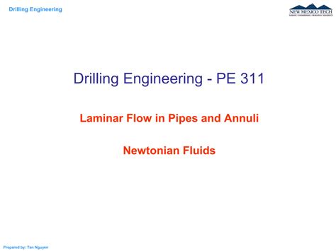 Laminar Flow In Pipes And Anuli Newtonian Fluids Ppt Physics Science
