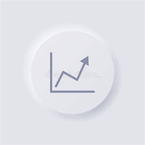 Graph Icon White Neumorphism Soft Ui Design Stock Vector Illustration Of Panel Graph 265811905