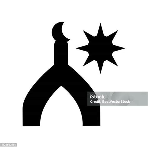祖爾祈禱圖示時尚 Zuhr 禱告標誌概念在白色背景從宗教收藏向量圖形及更多人圖片 人 伊斯蘭教 克爾白 Istock