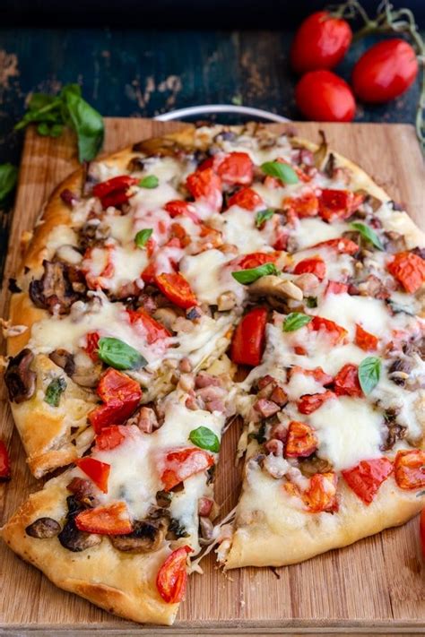 Cheesy Mushroom And Pancetta Pizza Recipe An Italian In My Kitchen