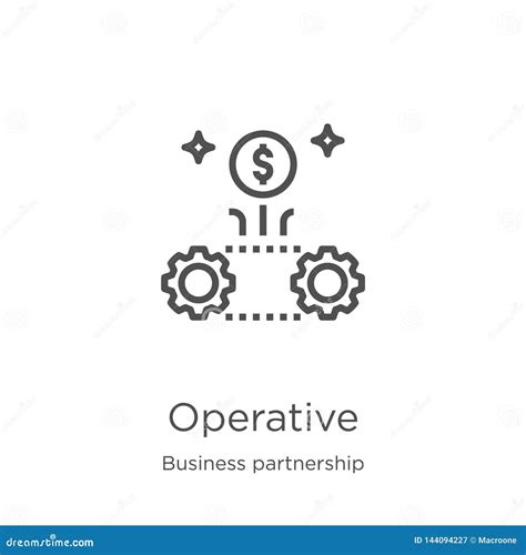Operative Icon Vector From Business Partnership Collection Thin Line