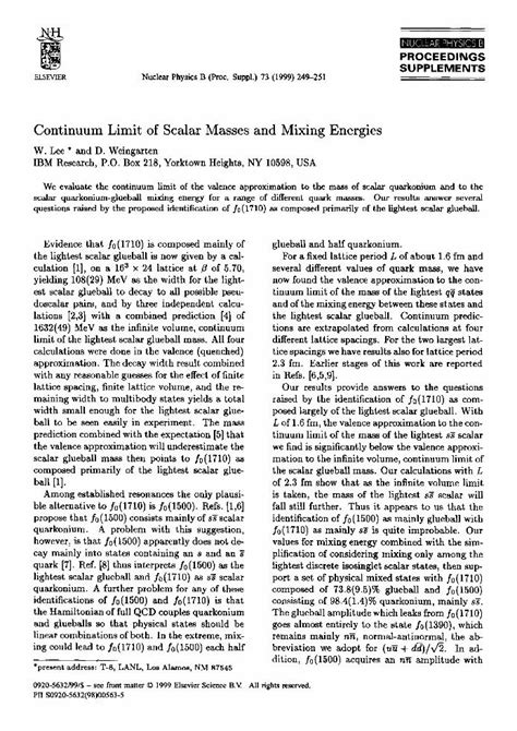 Pdf Continuum Limit Of Scalar Masses And Mixing Energies Dokumen Tips
