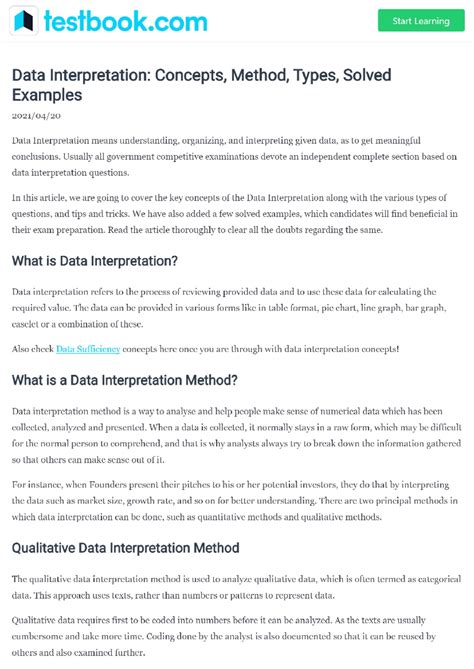 Maths Data Interpretation 2ab4b0ae Biomedical Instrumentation Studocu