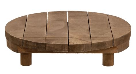 Stained Wood Round Riser