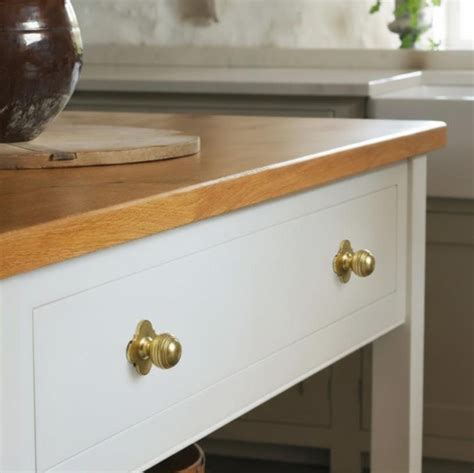 Unlacquered Brass Knobs With Backplate Decorative Solid Brass Cabinet Knobs Oldenglow