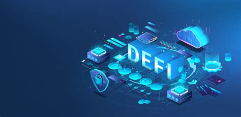 Defi 아이소메트릭 배너 탈 중앙화 금융에 대한 스톡 벡터 아트 및 기타 이미지 탈 중앙화 금융 등측투영법 3차원 형태 Istock