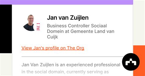 Jan Van Zuijlen Business Controller Sociaal Domein At Gemeente Land Van Cuijk The Org