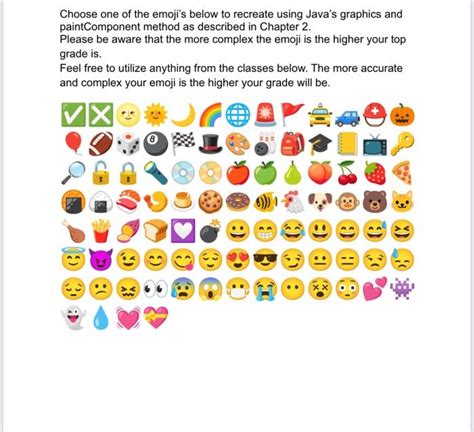 Solved Choose One Of The Emojis Below To Recreate Using