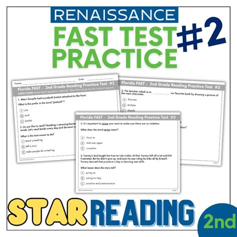 Fl Fast Star Reading Practice Test Prep 2 34 Questions 2nd Grade