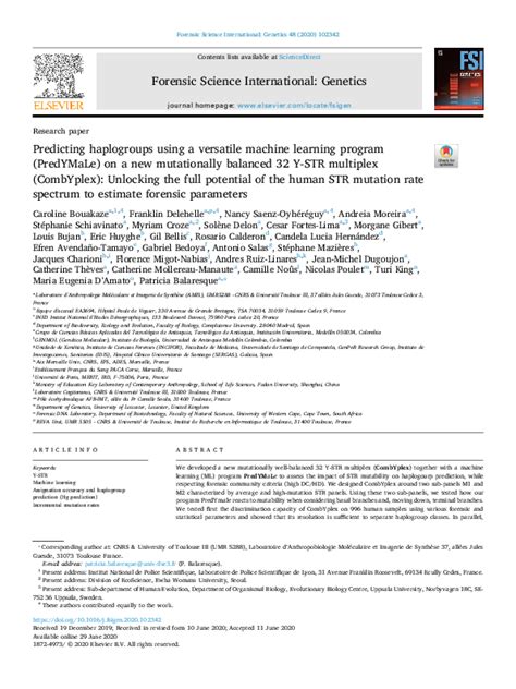 Pdf Predicting Haplogroups Using A Versatile Machine Learning Program