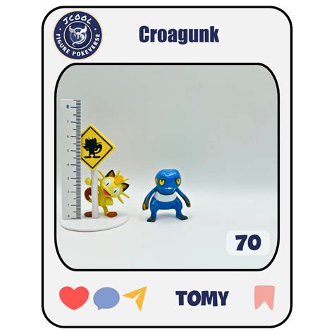 Croagunk Gen 4 Sinnohภูมิภาค โมเดลโปเกมอนของแท้ Takara Tomy