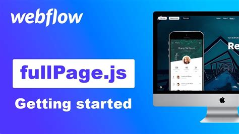how to use fullpage js full screen slider in webflow editor youtube