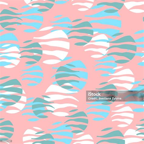 흰색 민트 파란색 원이있는 분홍색 벡터 배경입니다 섬세 한 팔레트에 아름 다운 컬러 패턴 직물 종이 포장 포스터 배너 사이트에 대한 디자인 벡터 0명에 대한 스톡 벡터 아트