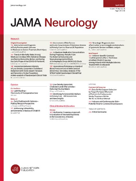 February 28 2022 Volume 79 Issue 4 Jama Neurology