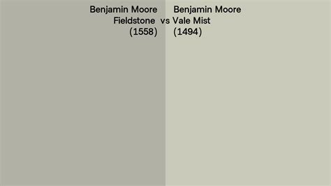 Benjamin Moore Fieldstone Vs Vale Mist Side By Side Comparison