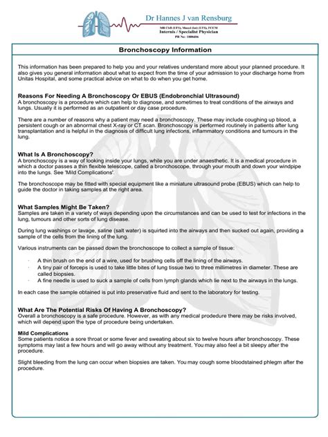 Understanding Bronchoscopy A Comprehensive Guide To Bronchoscopy