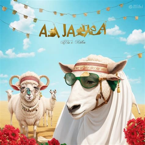Premium Photo Psd Eid Mubarak Eid Al Adha Banner Or Poster With Sheep
