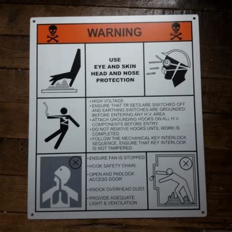 Rectangular White Warning Sign Board For Industrial At Best Price In
