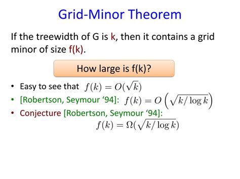 Ppt Polynomial Bounds For The Grid Minor Theorem Powerpoint Presentation Id 2494486