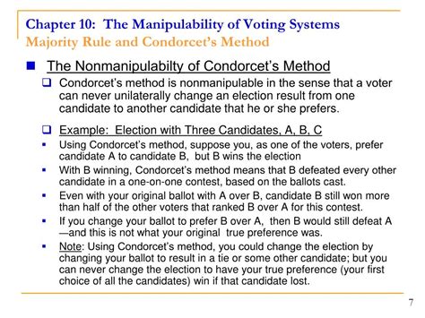 Ppt Chapter 10 The Manipulability Of Voting Systems Lesson Plan Powerpoint Presentation Id