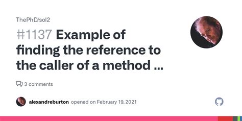 example of finding the reference to the caller of a method of a