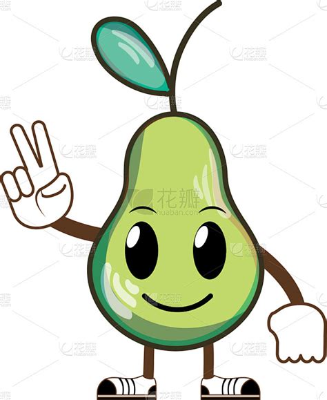 梨可爱美味水果可爱的农业有机食品自然精神振作清新