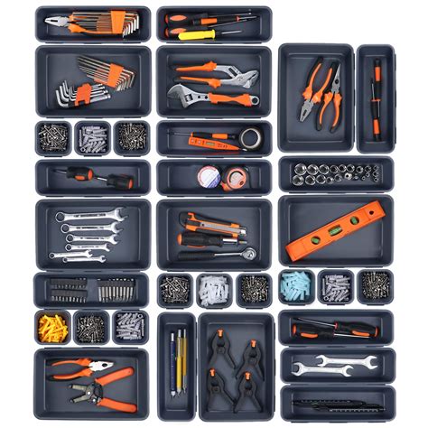 32 Pack Tool Box Organizer Tool Drawer Organizer Workbench Toolbox