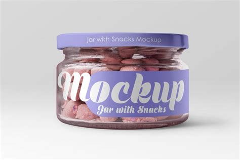 Free Snack Glass Jar Mockup Psd Psfreebies
