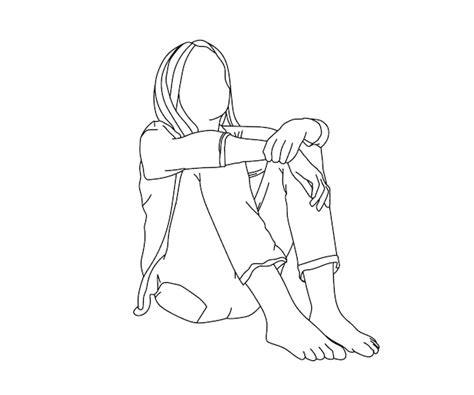Premium Vector Girl Woman Line Art Drawing