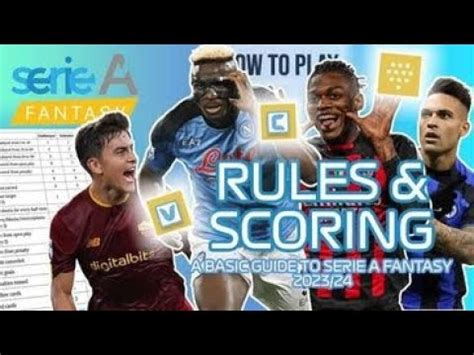 Serie A Fantasy Rules And Scoring For 2023 2024 YouTube