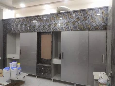 Door Wooden Sliding Wardrobe Without Mirror At Rs Sq Ft In Kolkata ID