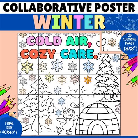Winter Class Collaborative Posterwinter Bulletin Boardsnow Winter By Bymeasy