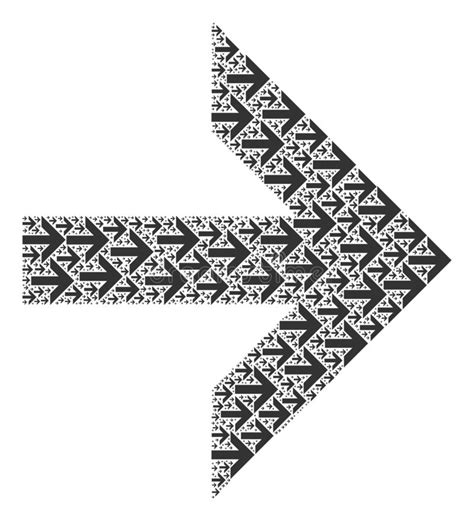 arrow right recursion composition of itself icons stock vector