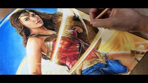 نقاشی شخصیت زن شگفت انگیز از فیلم زن شگفت انگیز