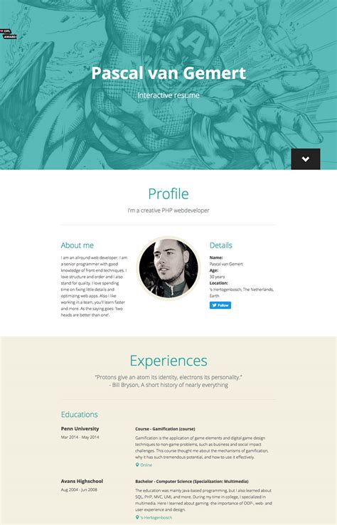 What Should You Include On Your Personal Resume CV Website Envato Tuts